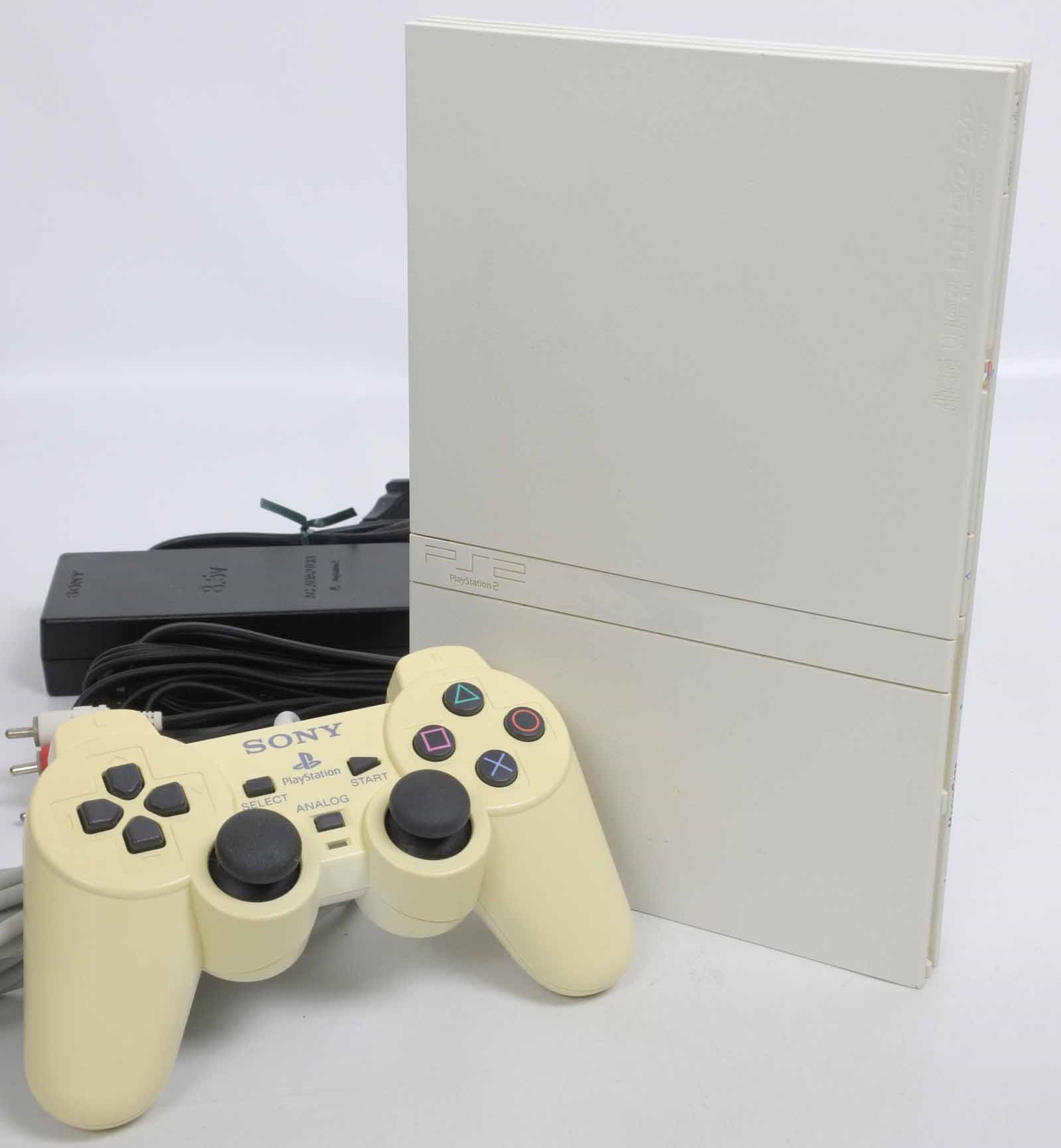 PS2 Slim Console System Ceramic White SCPH-75000 Playstation 2 SONY ...