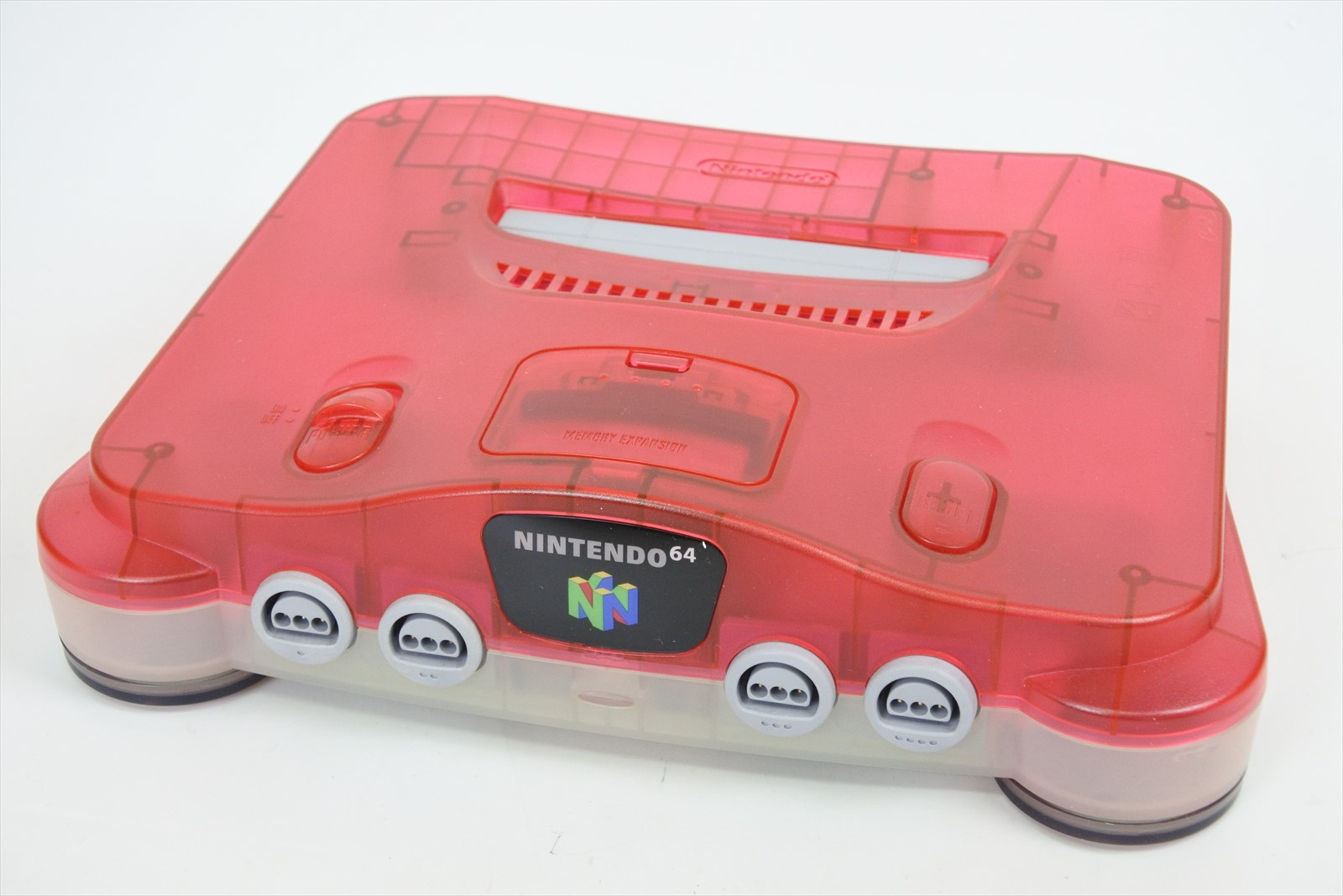 Nintendo 64 Clear Red Console System Boxed NUS-001 Tested "NTSC J ...